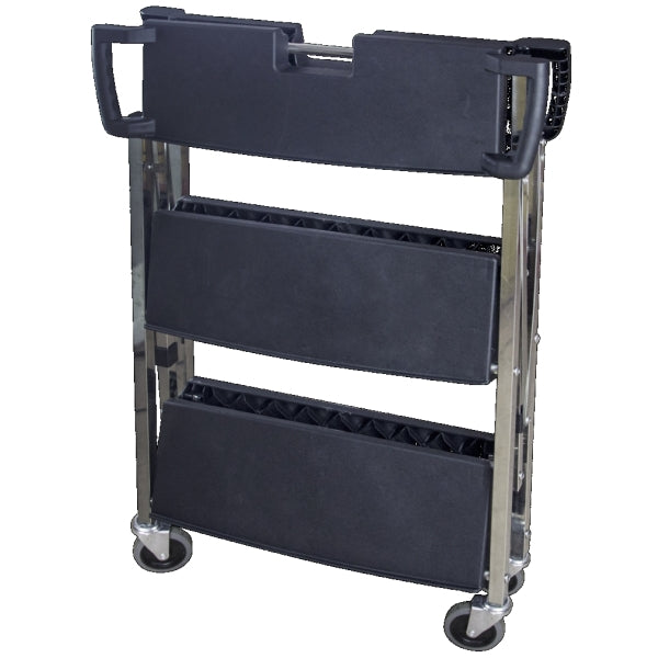Large 3 Tier Foldable Trolley - 99 x 52 x 90cm (L x W x H) – Gastro-Direct